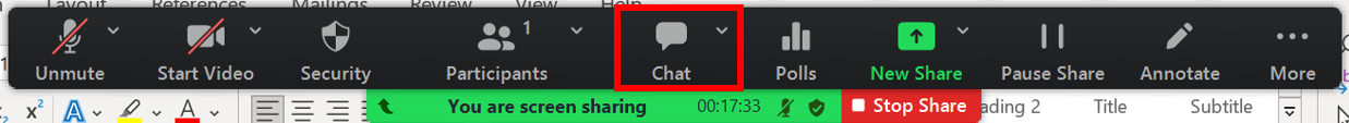 Using Chat in Zoom
