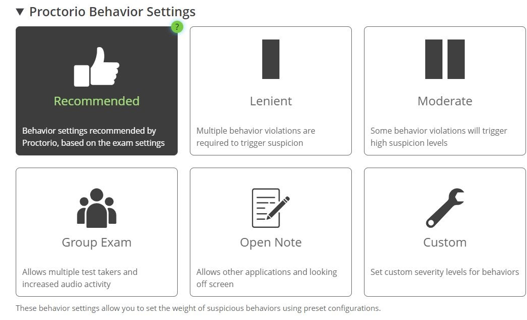 Setting Up Proctorio for an Exam